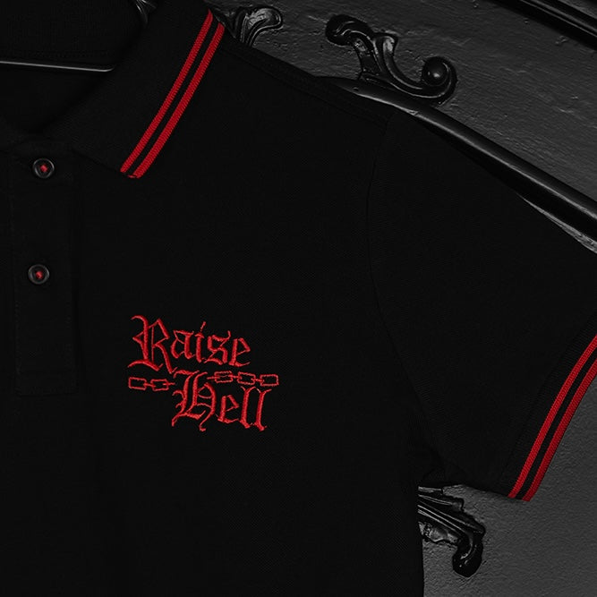 Raise Hell Tipped Polo Tee – The Crafty BurrEato